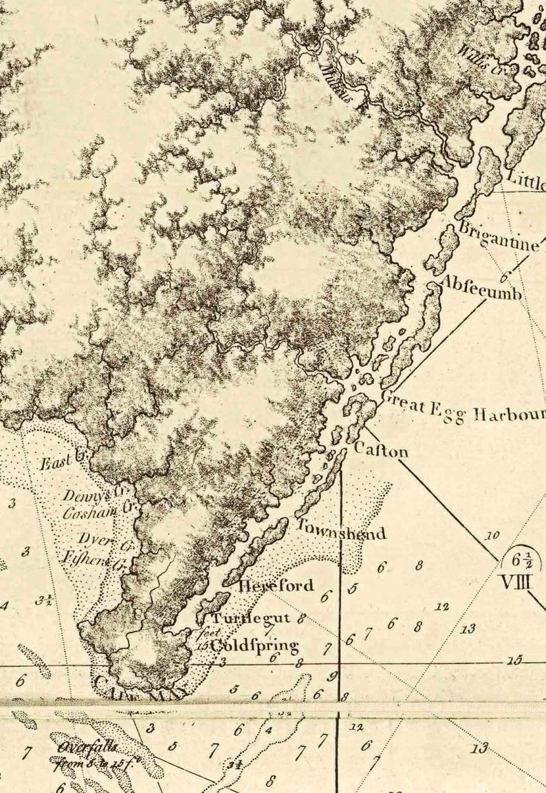 New York to North Carolina 1780 Map Revolutionary War Survey | Etsy