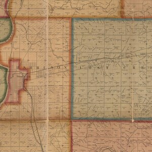 Vigo County Indiana 1858 - Old Wall Map Reprint With Homeowner Names ...