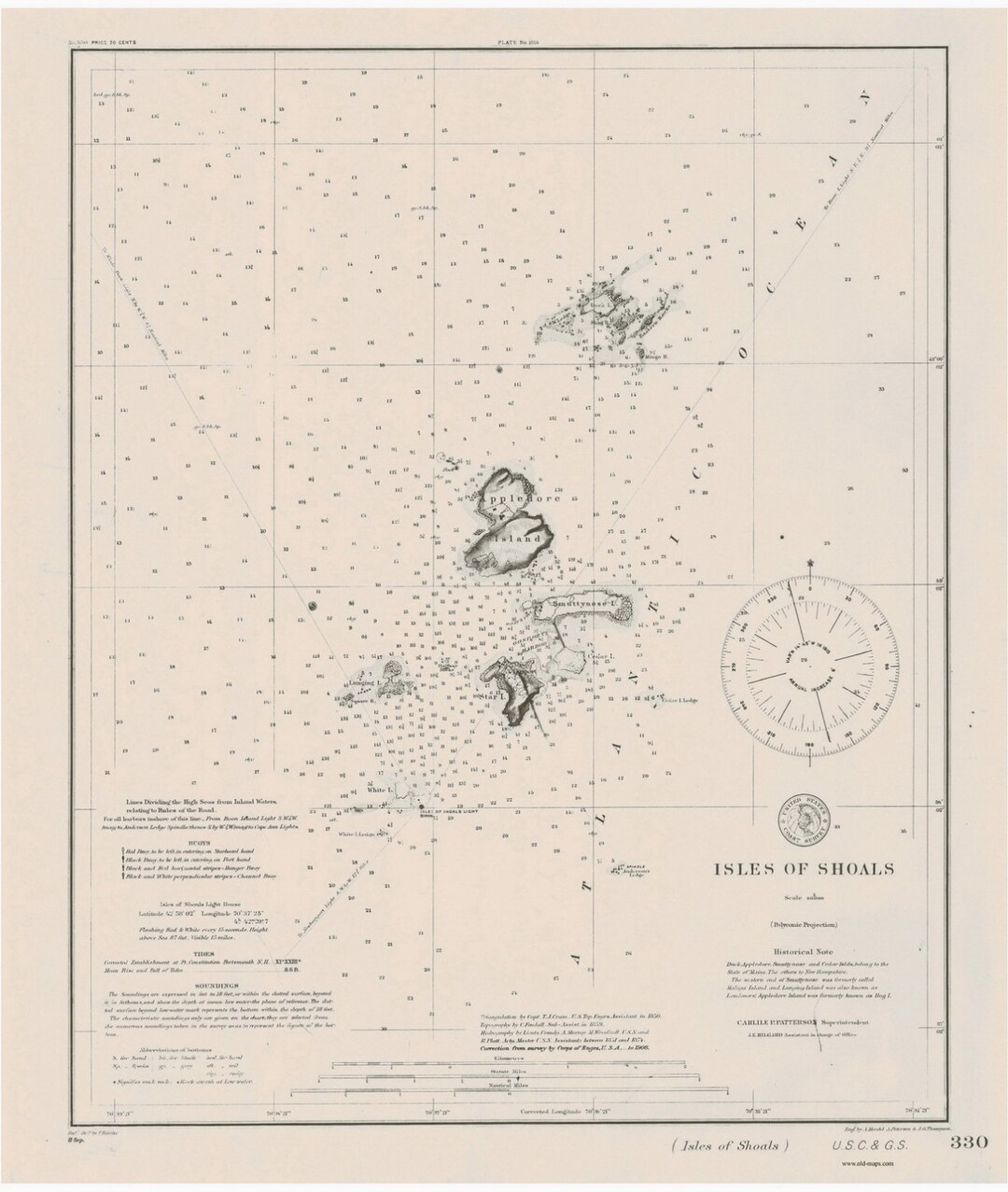 Isle of Shoals, Appledore, Duck, Smuttynose, Star Islands NH Maine 1911 ...