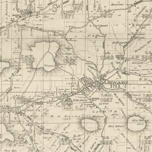 Potter County Pennsylvania 1893 - Wall Map With Homeowner Names ...