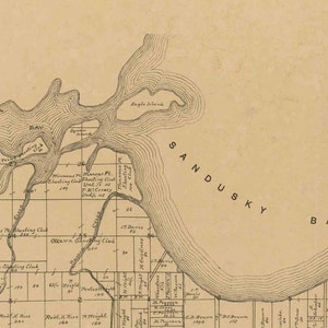 Sandusky County Ohio 1891a - Old Wall Map Reprint With Homeowner Names ...