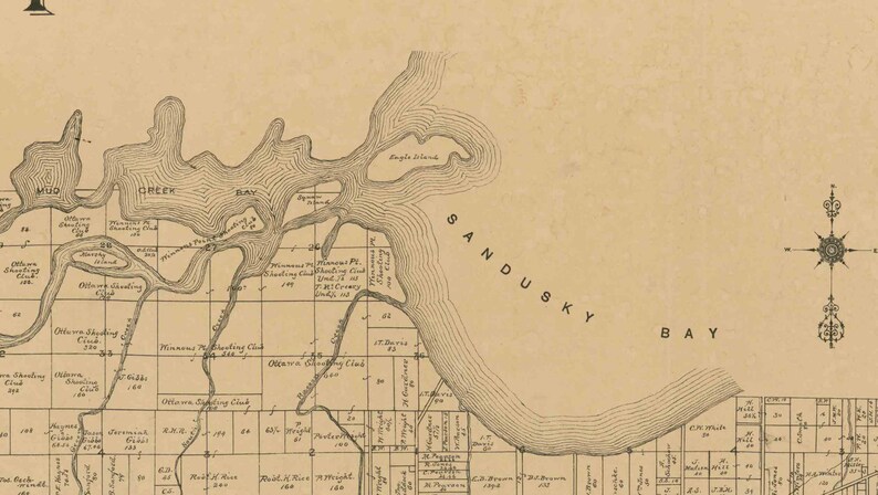 Sandusky County Ohio 1891a Old Wall Map Reprint With - Etsy