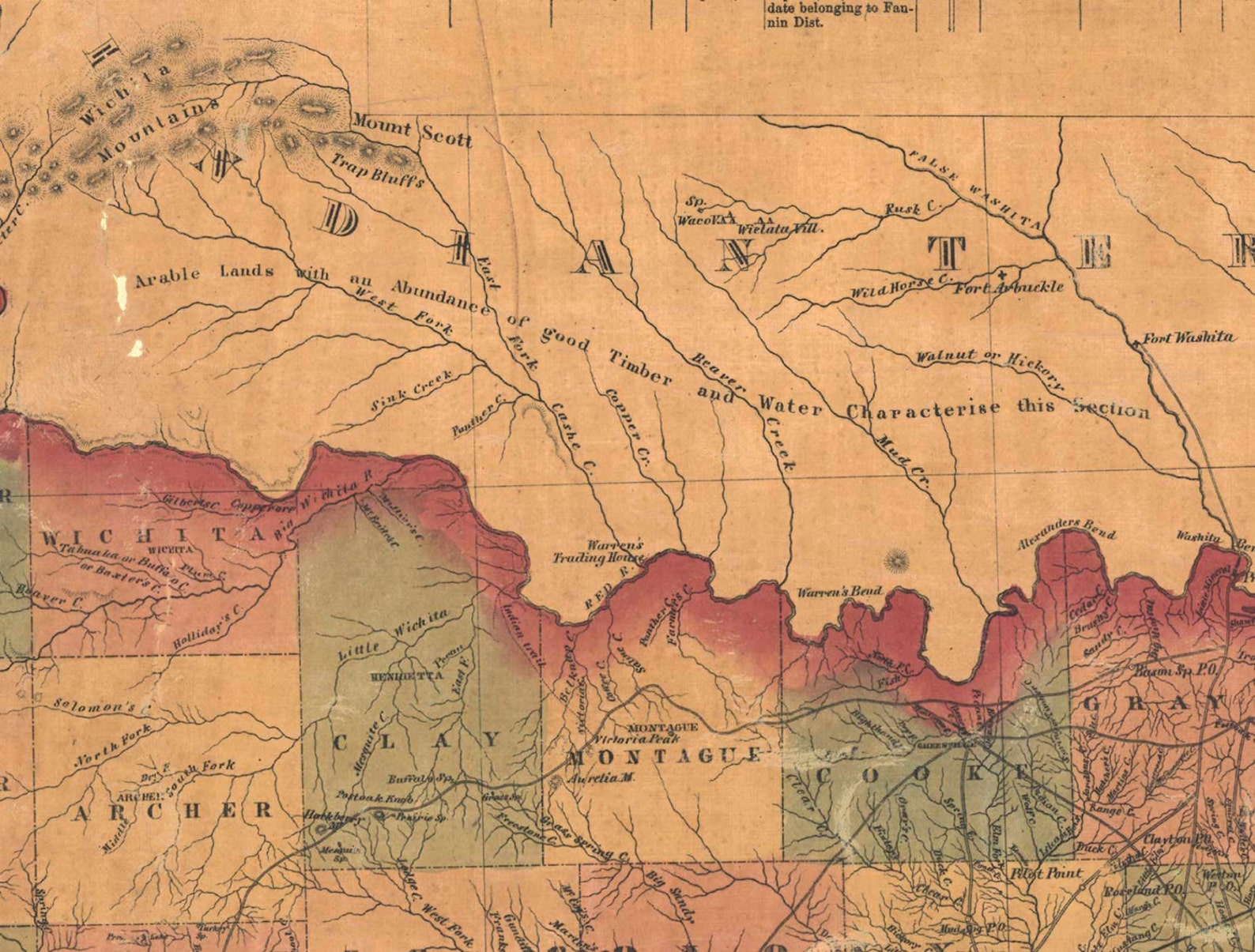 Texas 1862 State Map Pressler Railroads Reprint | Etsy