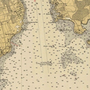New London Harbor and Approaches - Thames River, Connecticut 1924 ...