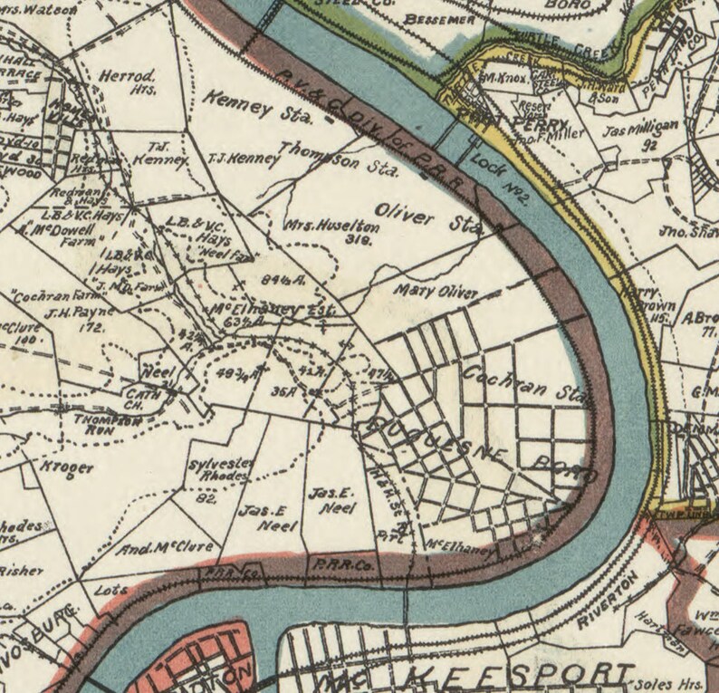 Allegheny County Pennsylvania 1898 Old Wall Map With - Etsy Allegheny County Pennsylvania 1898 Old Wall Map With - Etsy