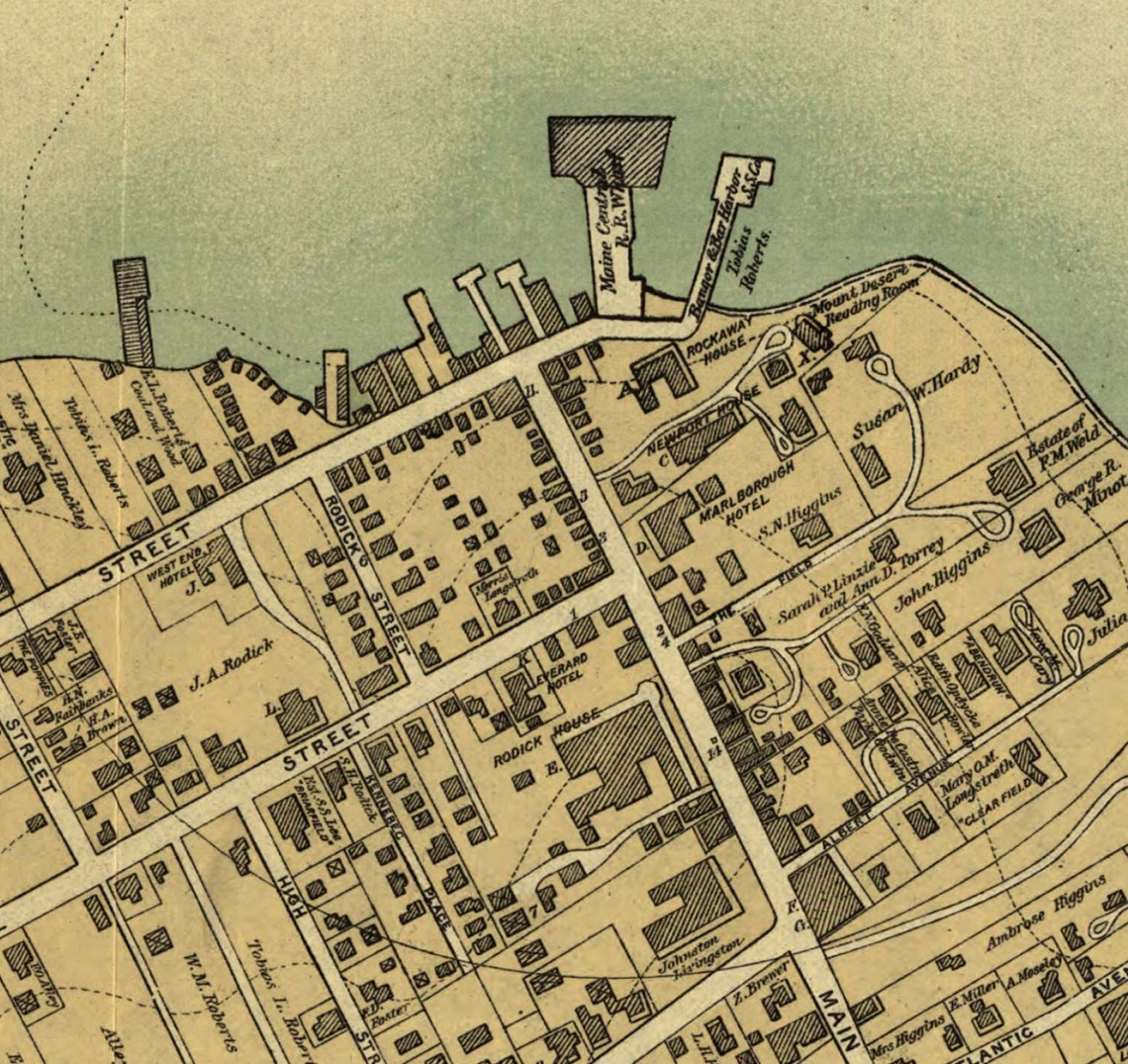 Bar Harbor Maine 1896 Map Reprint - Etsy