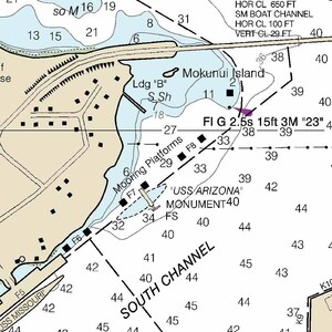 Pearl Harbor - 2015 Nautical Map - Hawaii, PC Harbors Oahu Reprint ...