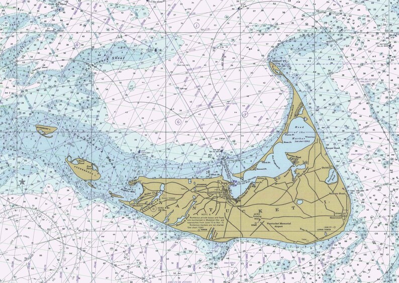 Nantucket Sound and Approaches 1984 Nautical Map Reprint - Etsy