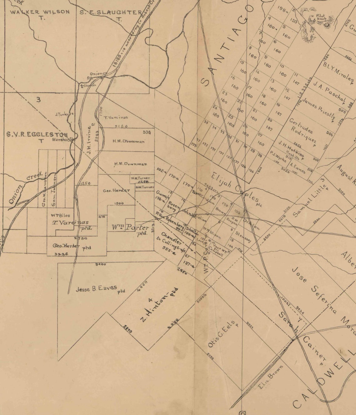 Travis County Texas 1880 Old Wall Map Reprint With Land | Etsy