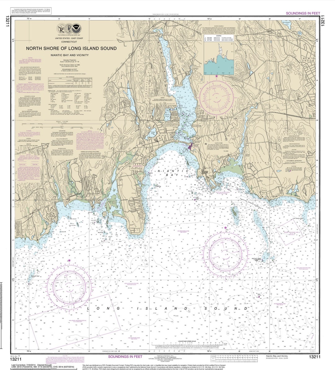 Niantic Bay-2014 Nautical Map -north Shore of Long Island Sound ...