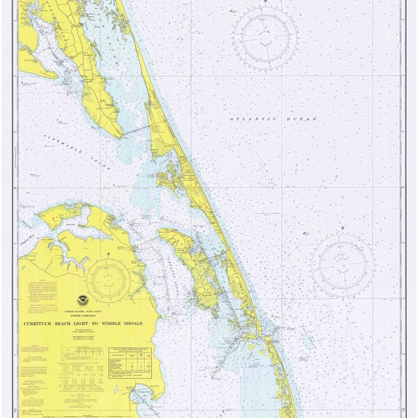 Currituck Nc Map Wall Art - Etsy