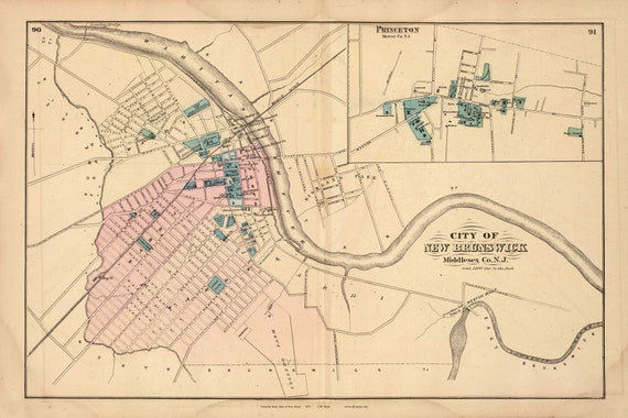 Map Of New Brunswick New Jersey