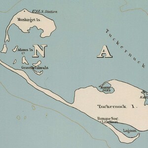 Nantucket 1891 Map by Walker - Custom Reprint - Etsy
