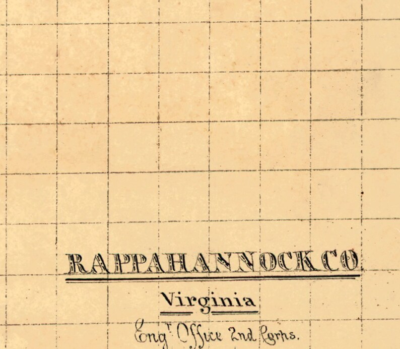 Rappahannock County Virginia 1863 Old Wall Map With - Etsy