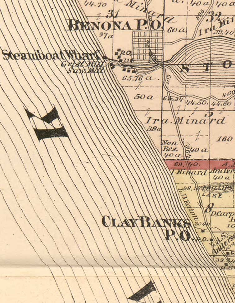 Oceana County Michigan 1876 Old Wall Map Reprint With - Etsy