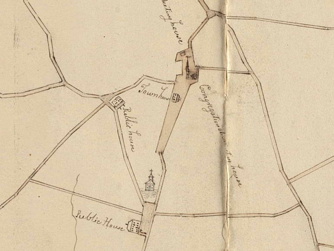 Princeton 1830 Town Plan Old Roads Map Reprint RESTORED | Etsy