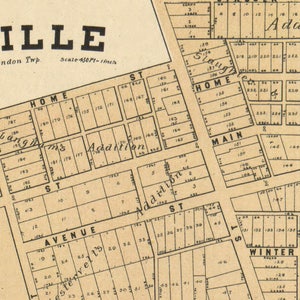 Franklin County Ohio 1895 - Old Wall Map Reprint With Homeowner Names ...