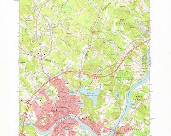 Merrimack River Map - Etsy