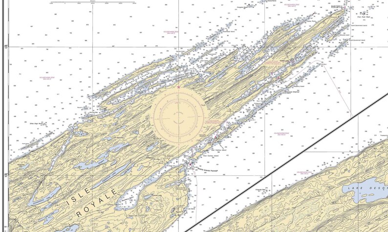 Isle Royale 2004 Lake Superior Minnesota Nautical Map - Etsy