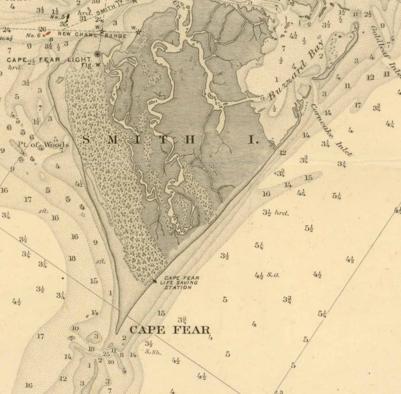 Old Topsail Inlet to Cape Fear 1897 Wilmington Southport | Etsy