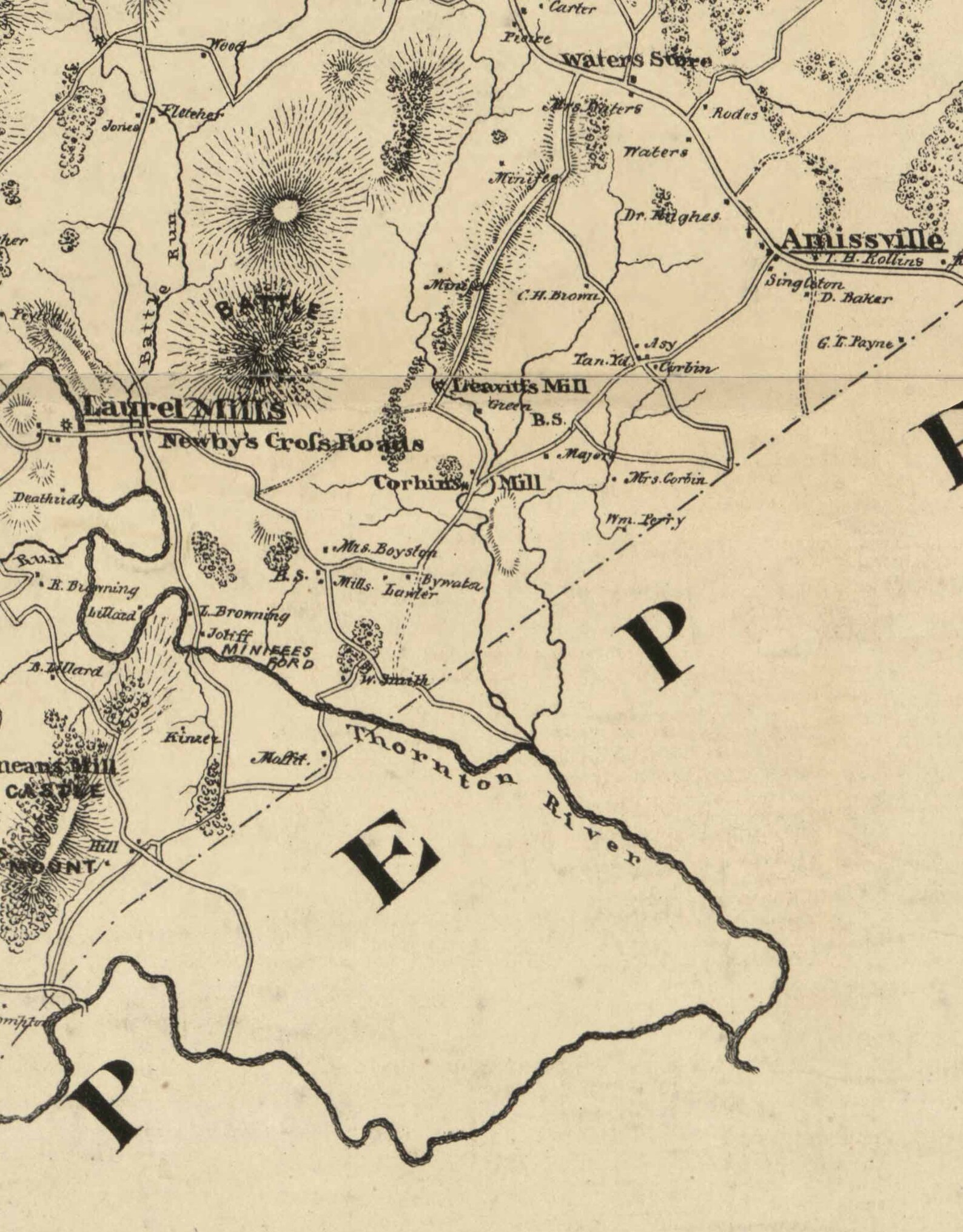 Rappahannock County Virginia 1875 Old Wall Map With | Etsy
