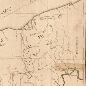 Ohio 1804 - Map Showing Indian Lands and Villages - One Year After ...