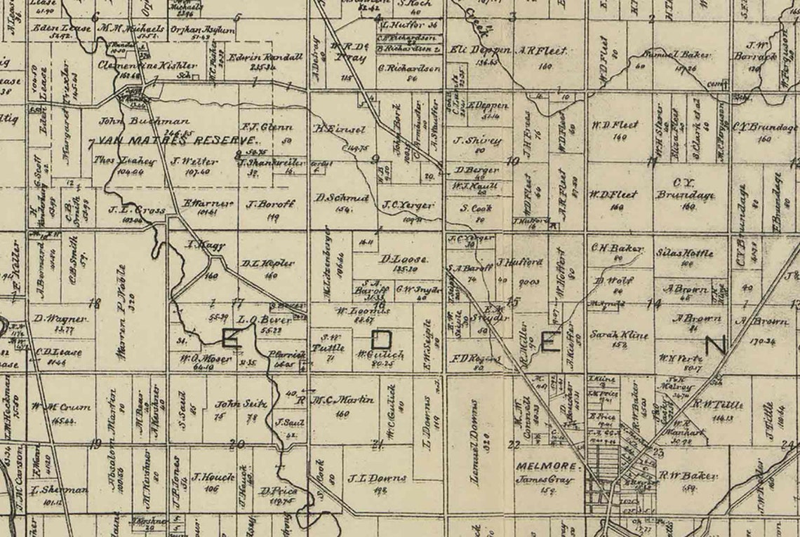 Seneca County Ohio 1891 Old Wall Map Reprint With Homeowner | Etsy