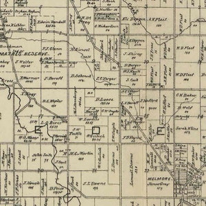 Seneca County Ohio 1891 - Old Wall Map Reprint With Homeowner Names ...