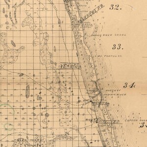 Brevard County Florida 1893 - Old Wall Map Reprint With Homeowner Names ...