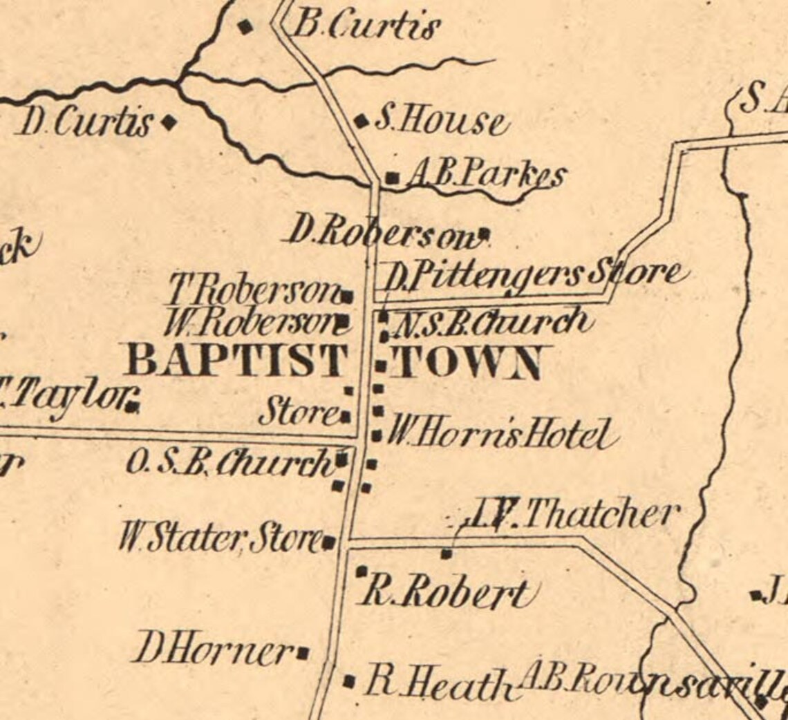 Hunterdon County New Jersey 1851 Wall Map Reprint With - Etsy