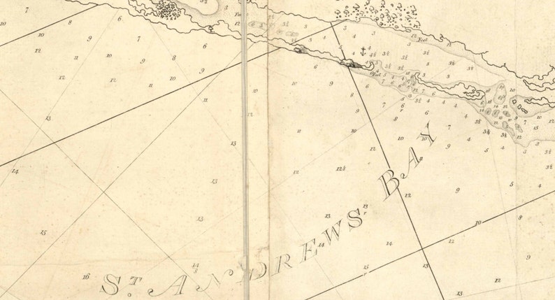 Gulf of Mexico 1780 Map Northeast Shore Revolutionary War - Etsy