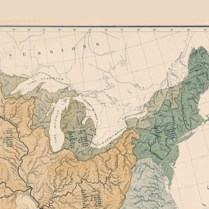USA Rivers Map 1872 Reprint 9th Census Atlas | Etsy