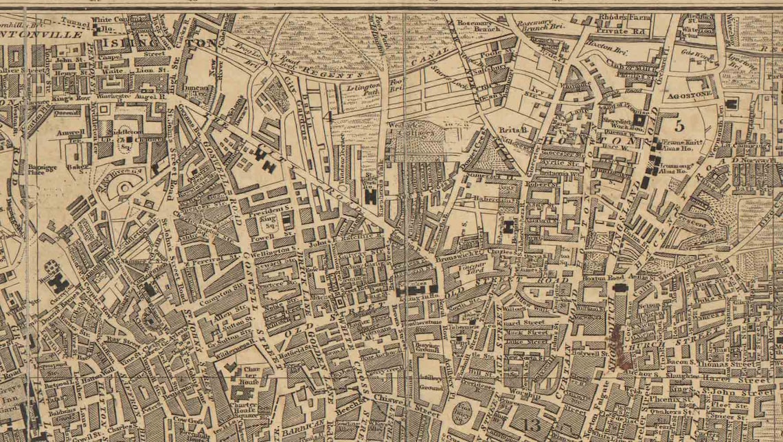 London England 1830 Old Map Reprint - Etsy
