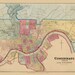 Clarkstown 1859 Old Map Homeowner Names New City Congers Rockland Lake ...