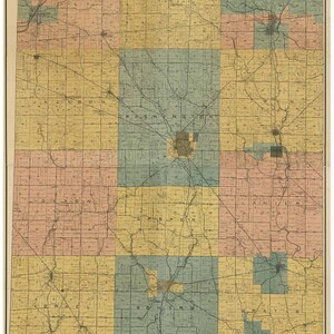 Preble County Ohio 1897 - Old Wall Map Reprint With Homeowner Names ...