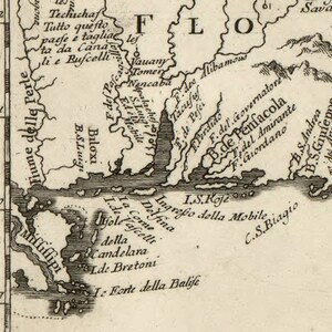 Florida 1763 State Map - Italian - Reprint - Etsy