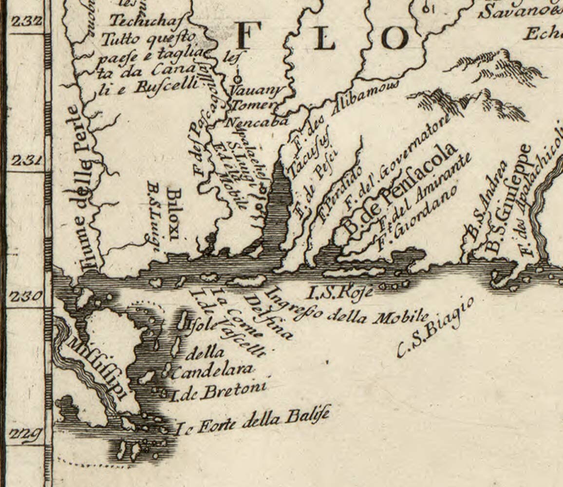 Florida 1763 State Map - Italian - Reprint - Etsy