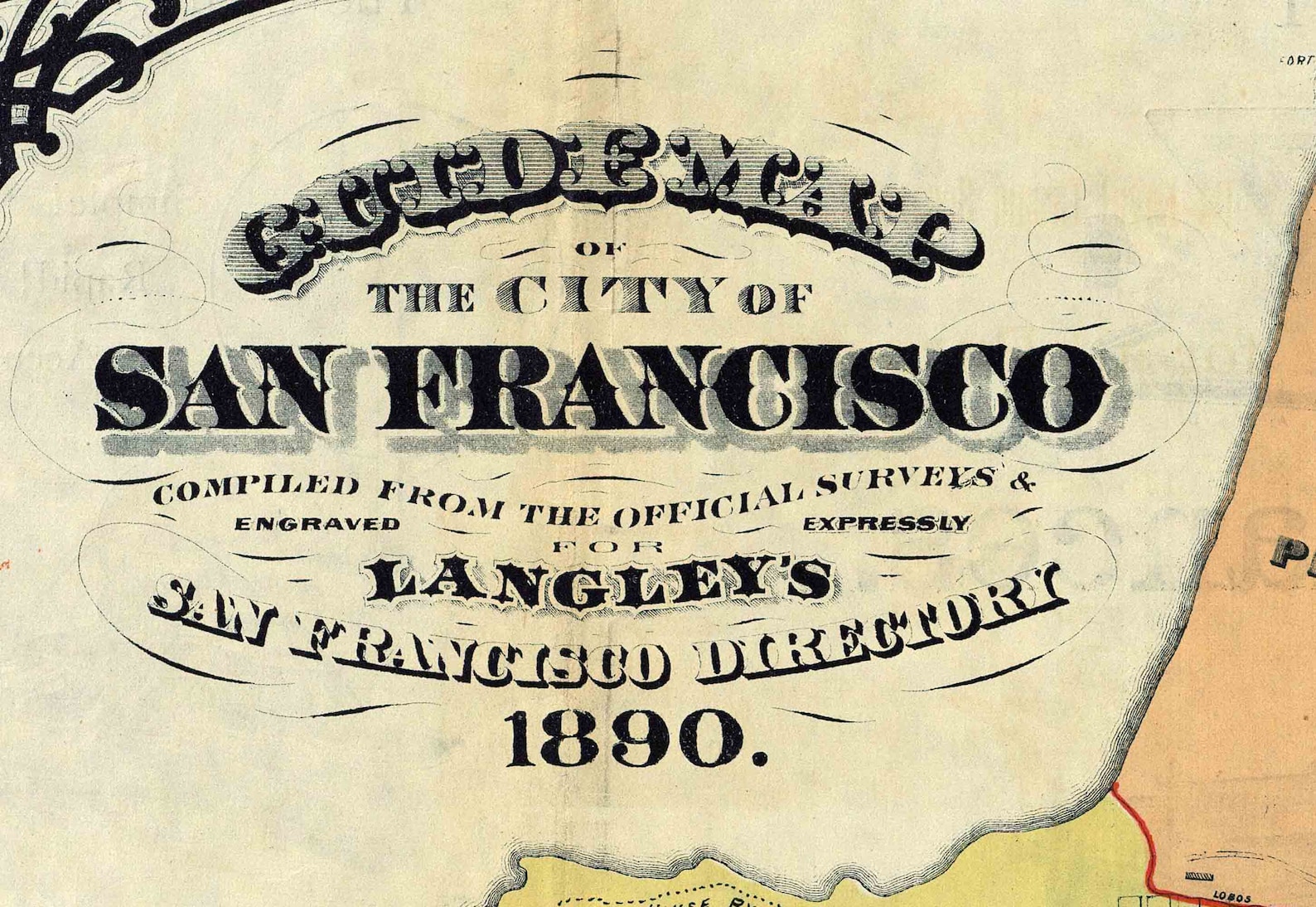 San Francisco 1890 Old Guide Map - Reprint California Cities - Etsy