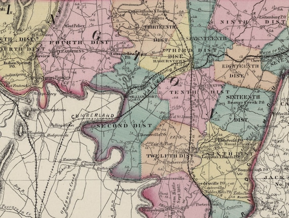Detailed County Map Washington Co Maryland
