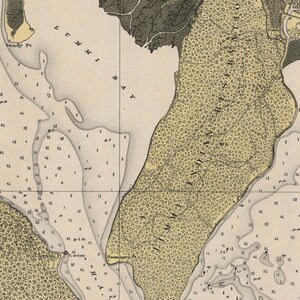 Bellingham Bay 1946 Nautical Map, Washington Reprint PC Harbors Puget ...