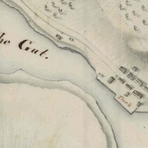 Tiverton Rhode Island 1819 Map House Locations Land Features National ...