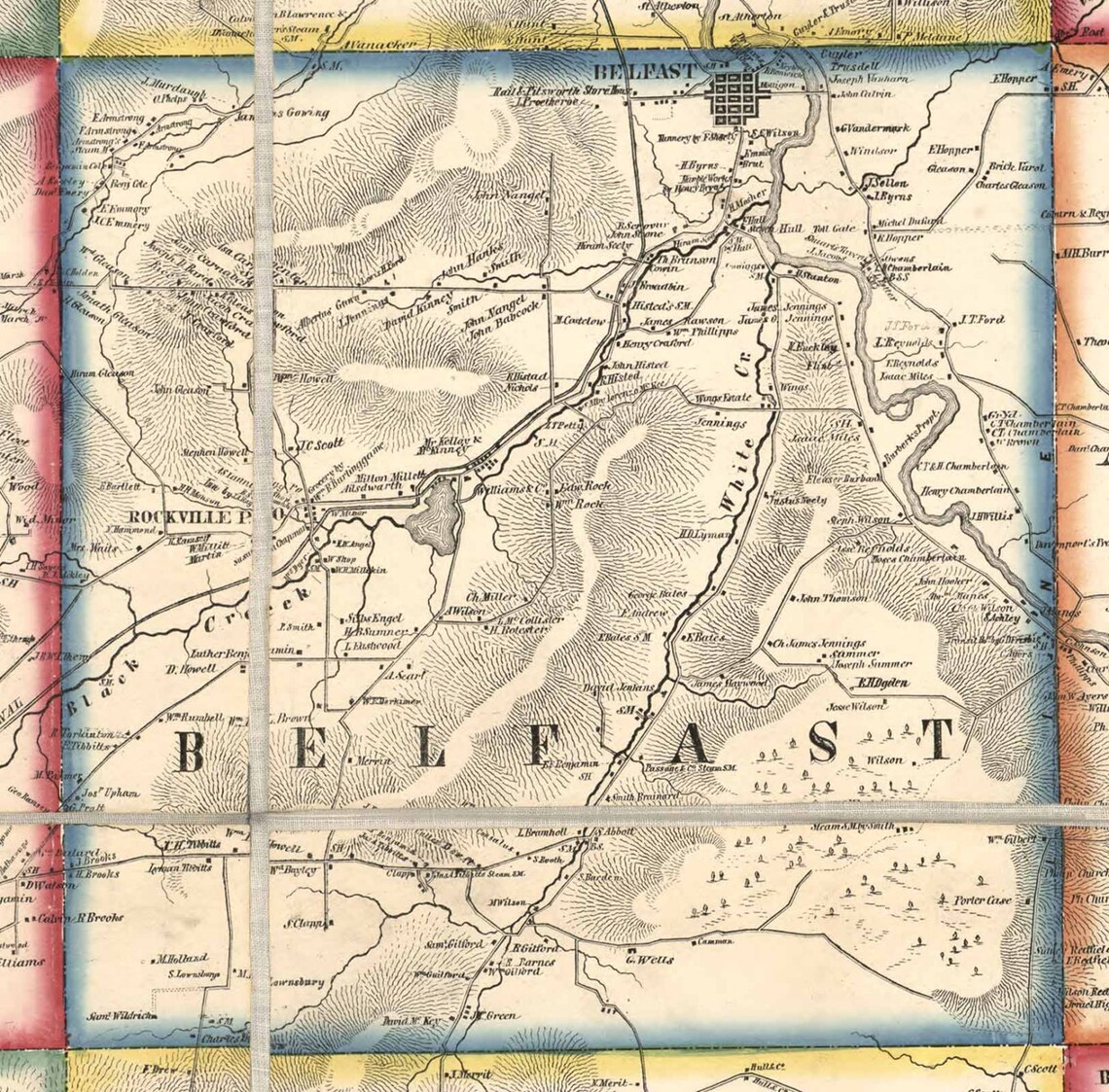 Allegany County New York 1856 Old Wall Map Reprint With - Etsy