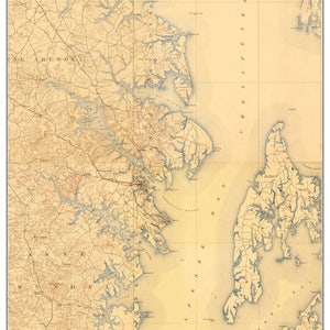 Annapolis & Environs 1894 Old Topographic Map USGS Custom Composite ...