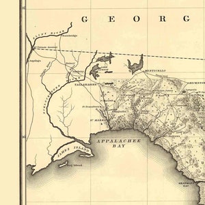 Florida 1839 State Map - by Zachary Taylor - Reprint - Etsy