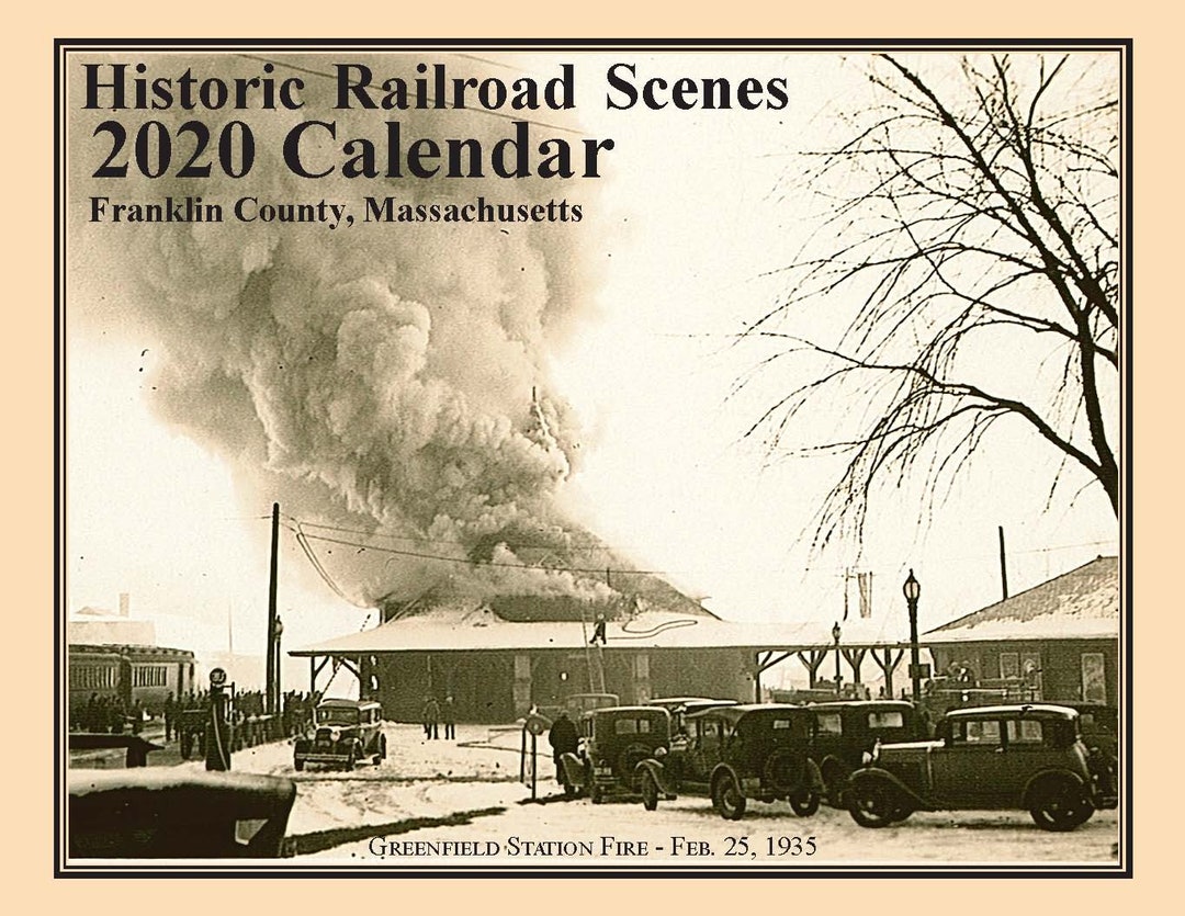 2020 Railroad Calendar for Franklin County Massachusetts - 13 Train ...