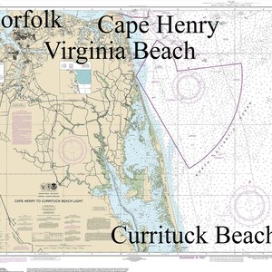 Cape Henry to Currituck Beach Light-2014 Nautical Map Reprint -virginia ...