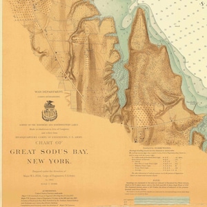 Great Sodus Bay, New York - 1902 Nautical Map - Lake Ontario - Great ...