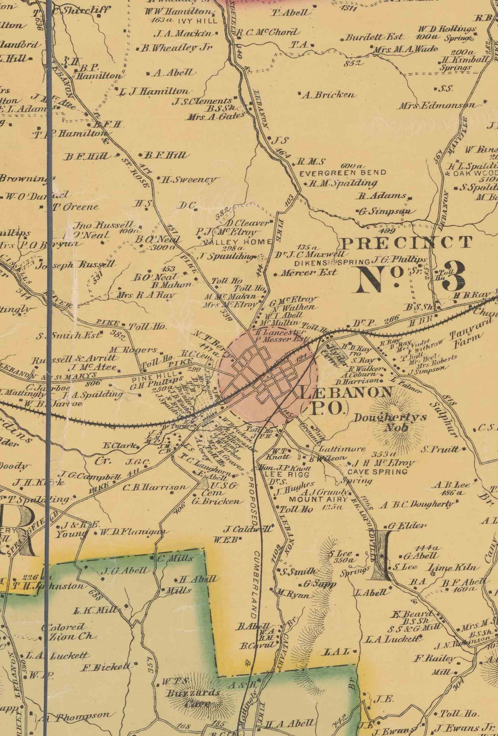 Marion & Washington Counties Kentucky 1877 Old Wall Map With - Etsy