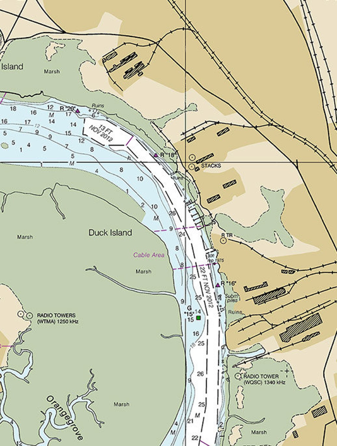 Charleston Harbor 2015 Old Map Nautical Chart - South Carolina -reprint ...