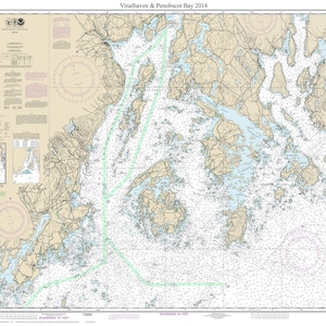 Vinalhaven & Penobscot Bay - 2014 Nautical Map -maine CUSTOM 80000 AC ...